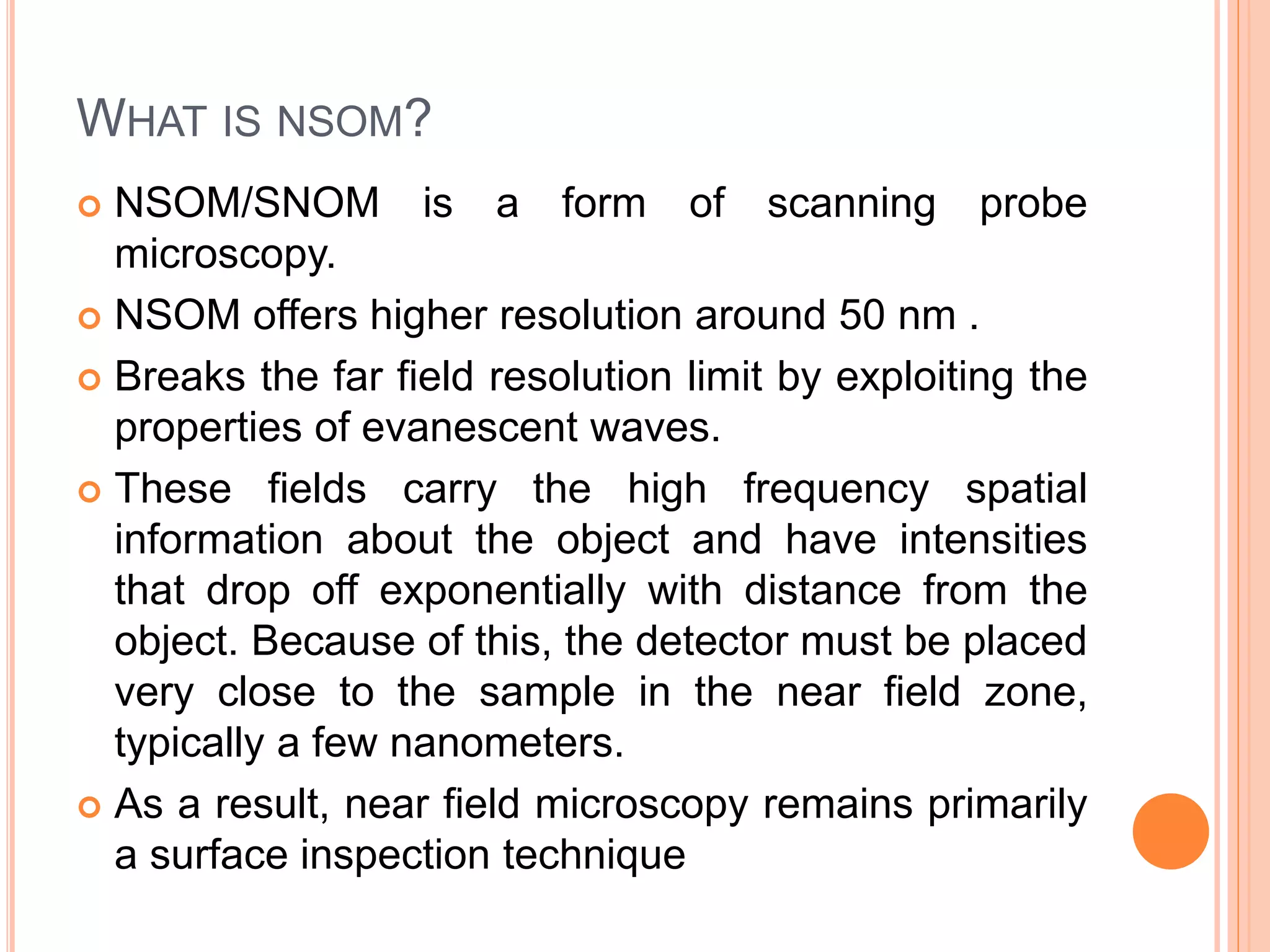 Near field scanning optical microscopy | PPTX