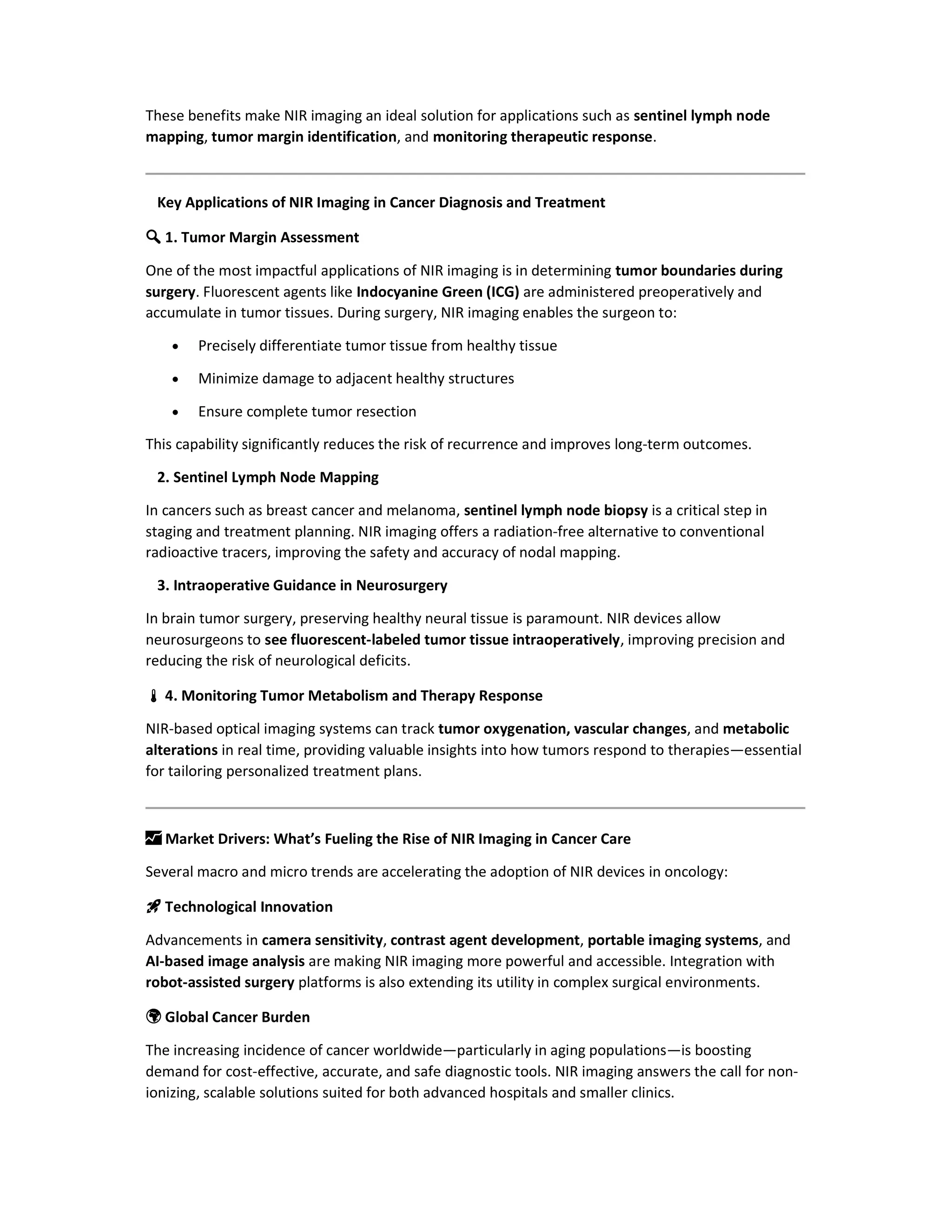 Cancer Imaging Market Outlook, the Growing Importance of Near Infrared Imaging Devices | PDF