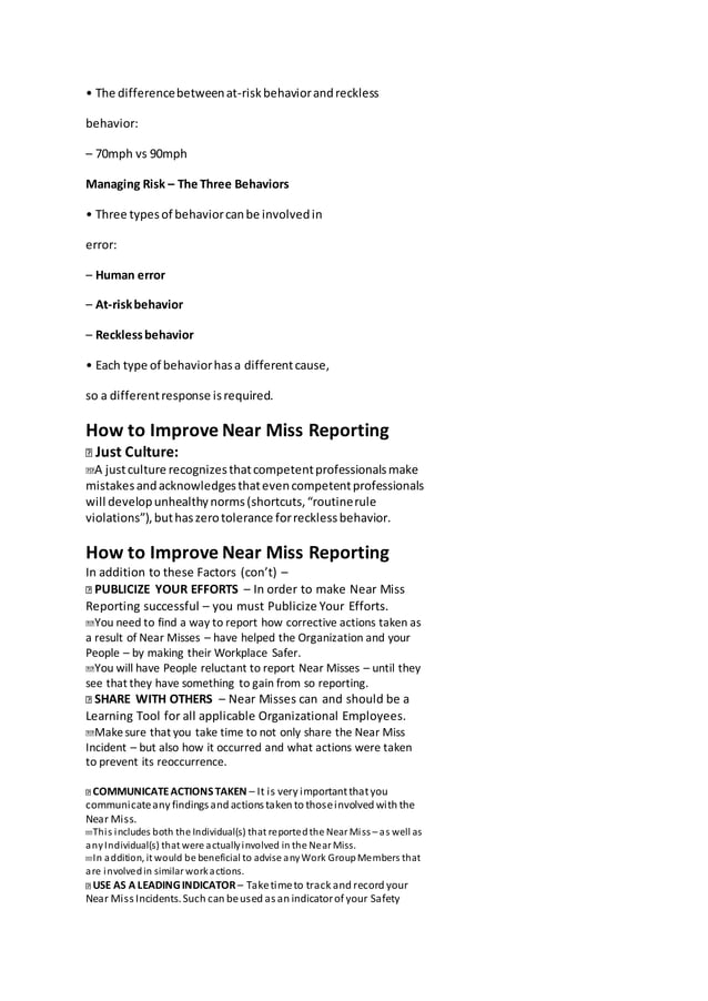 Near miss | PDF