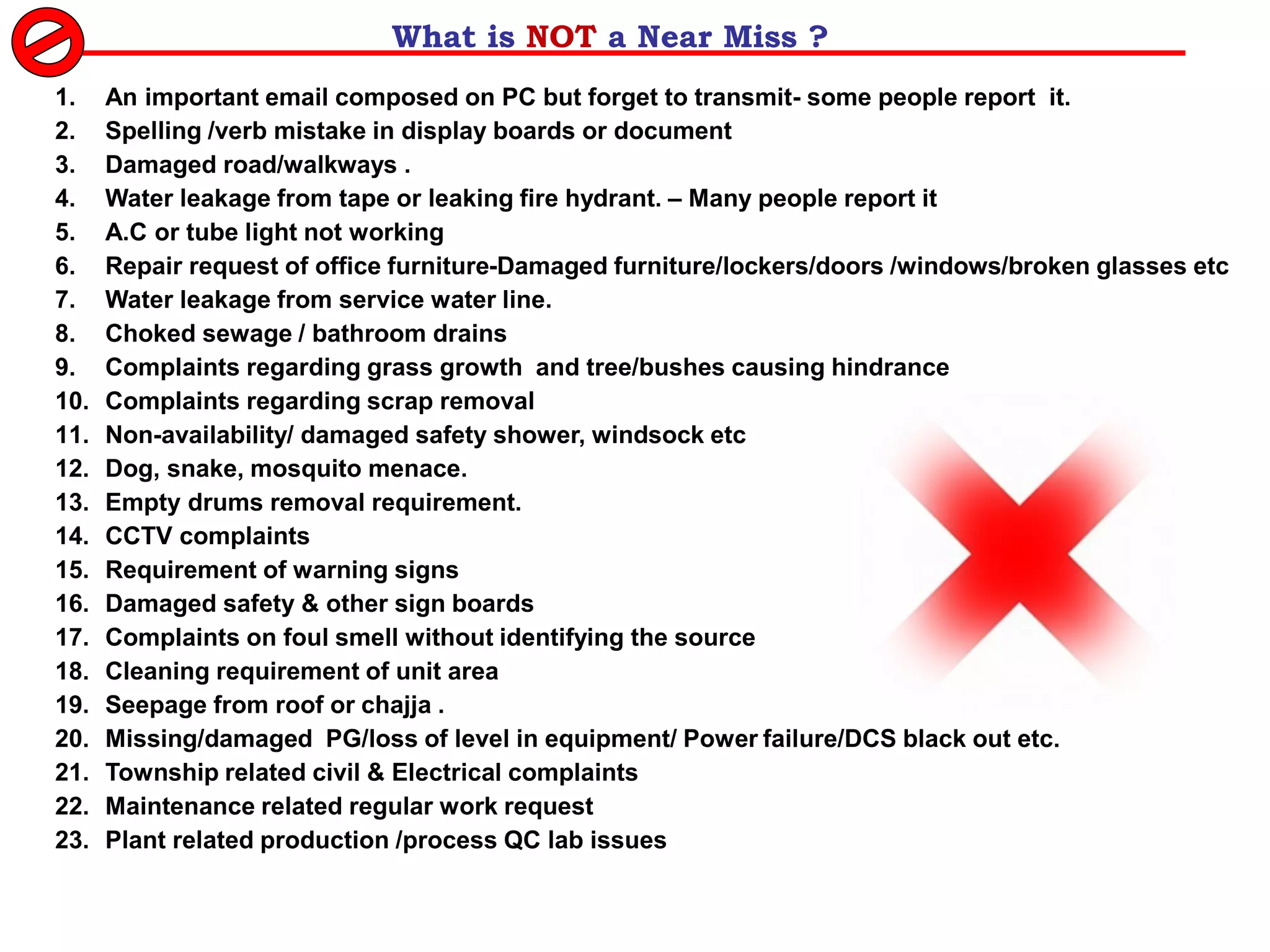 Near miss awareness for Petroleum Oil Refinery | PDF