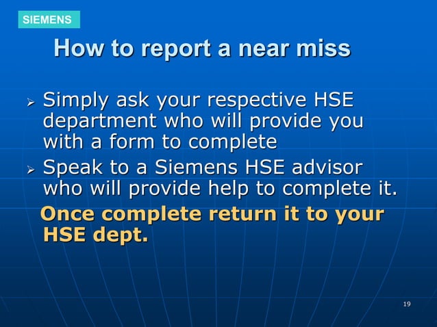 Near miss presentation | PPT | Death, Injury, or Military Conflict ...