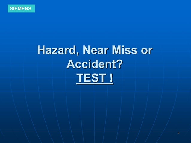 Near miss presentation | PPT | Death, Injury, or Military Conflict ...