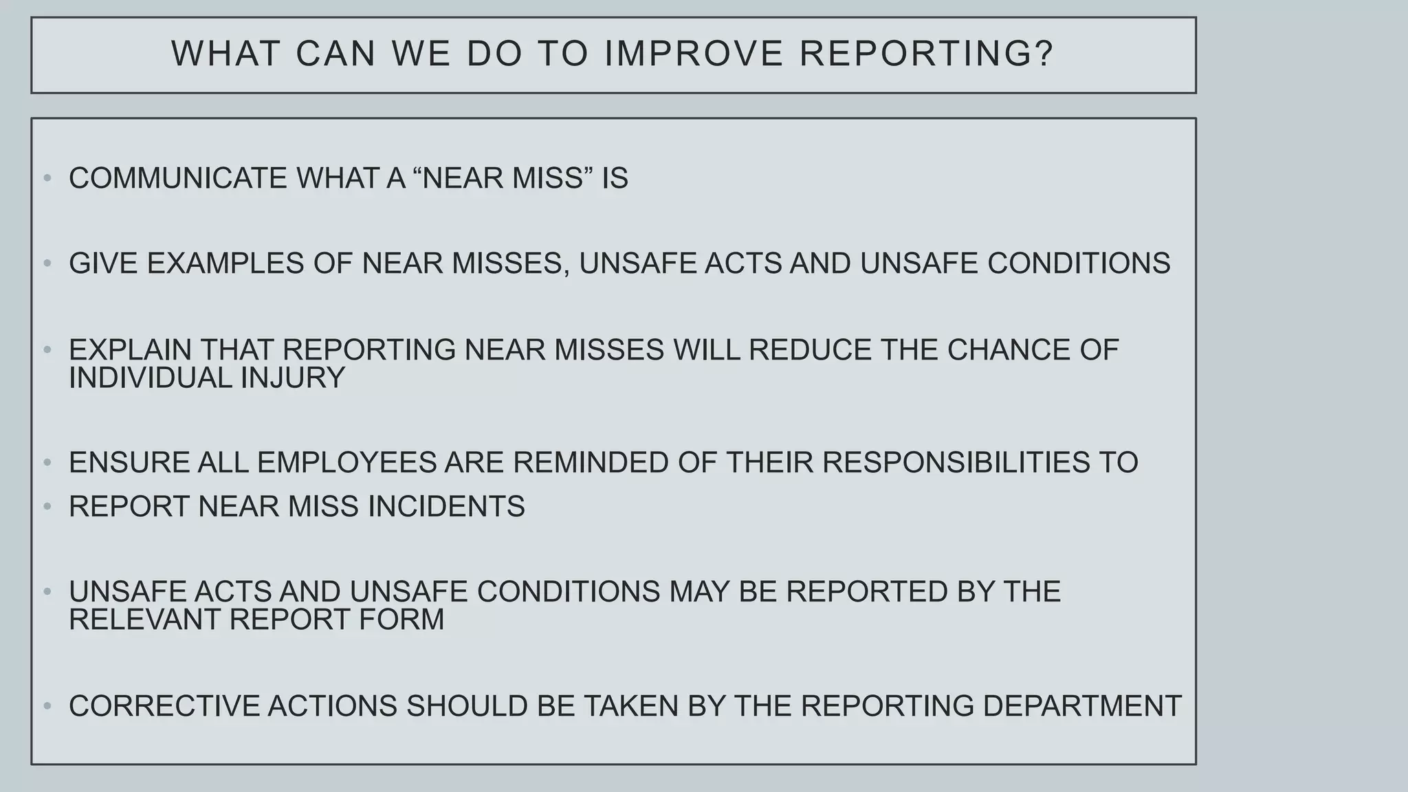The importance of reporting and recording Near Misses | PDF