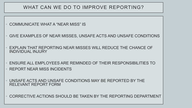 The importance of reporting and recording Near Misses | PDF