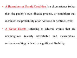 Near miss & sentile events.pptx | First Aid | Injuries