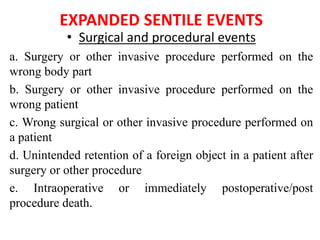 Near miss & sentile events.pptx | First Aid | Injuries
