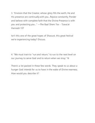 Nearness to god - A Shavuot Study | PDF
