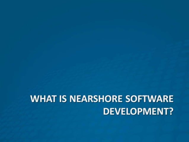 What is Nearshore Software Development? | POTX