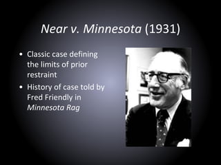 The Limits of Prior Restraint | PPTX