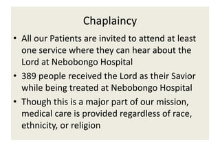 Nebobongo Hospital Power Point | PPTX | Africa Travel | Travel Locations