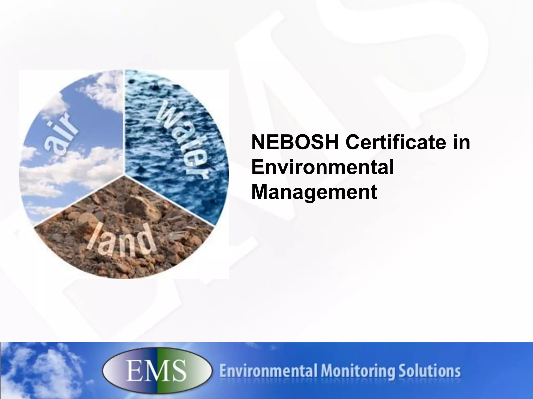 Nebosh Certificate in Environmental Management Introduction | PDF