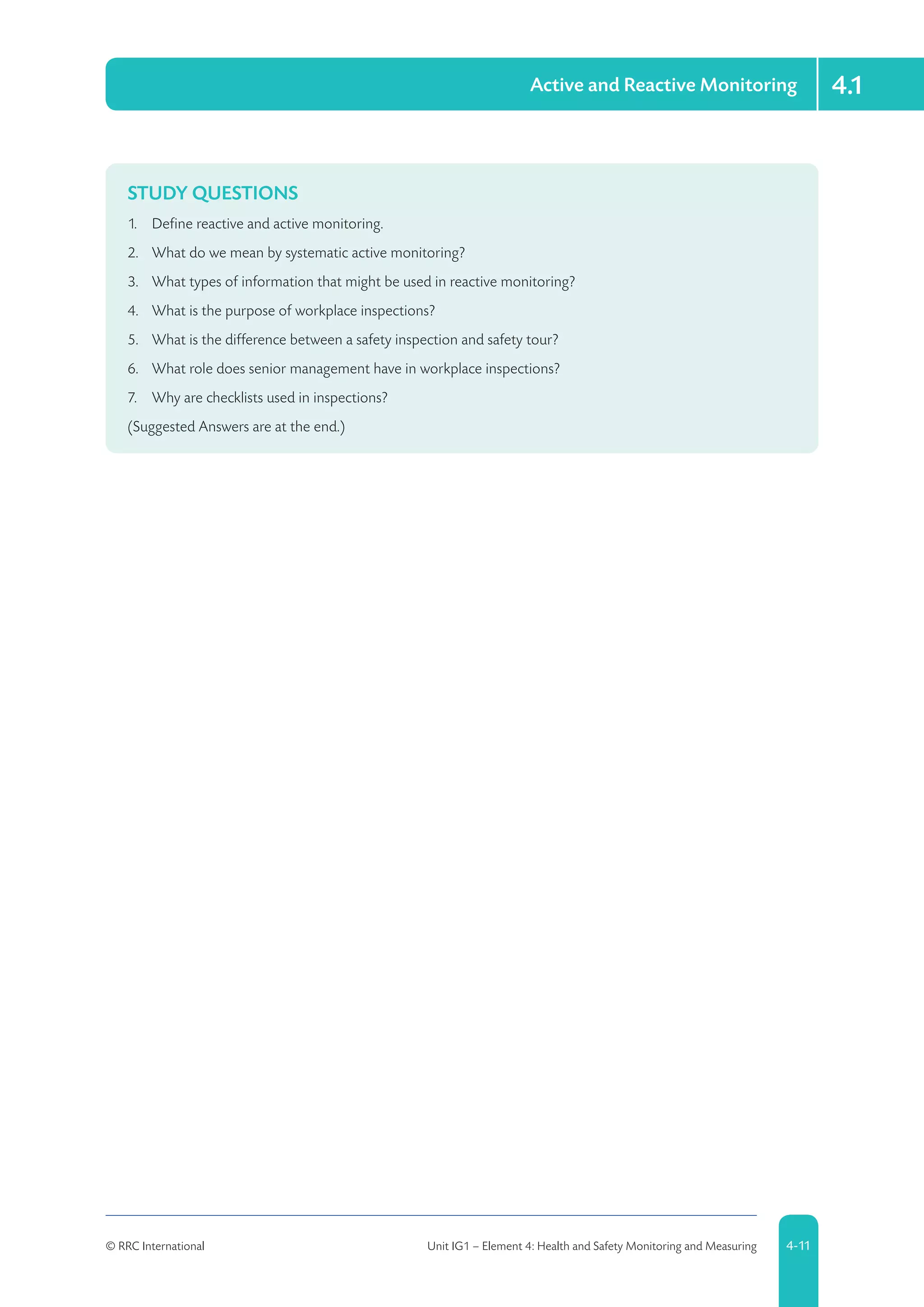 NEBOSH Unit IG1 | PDF