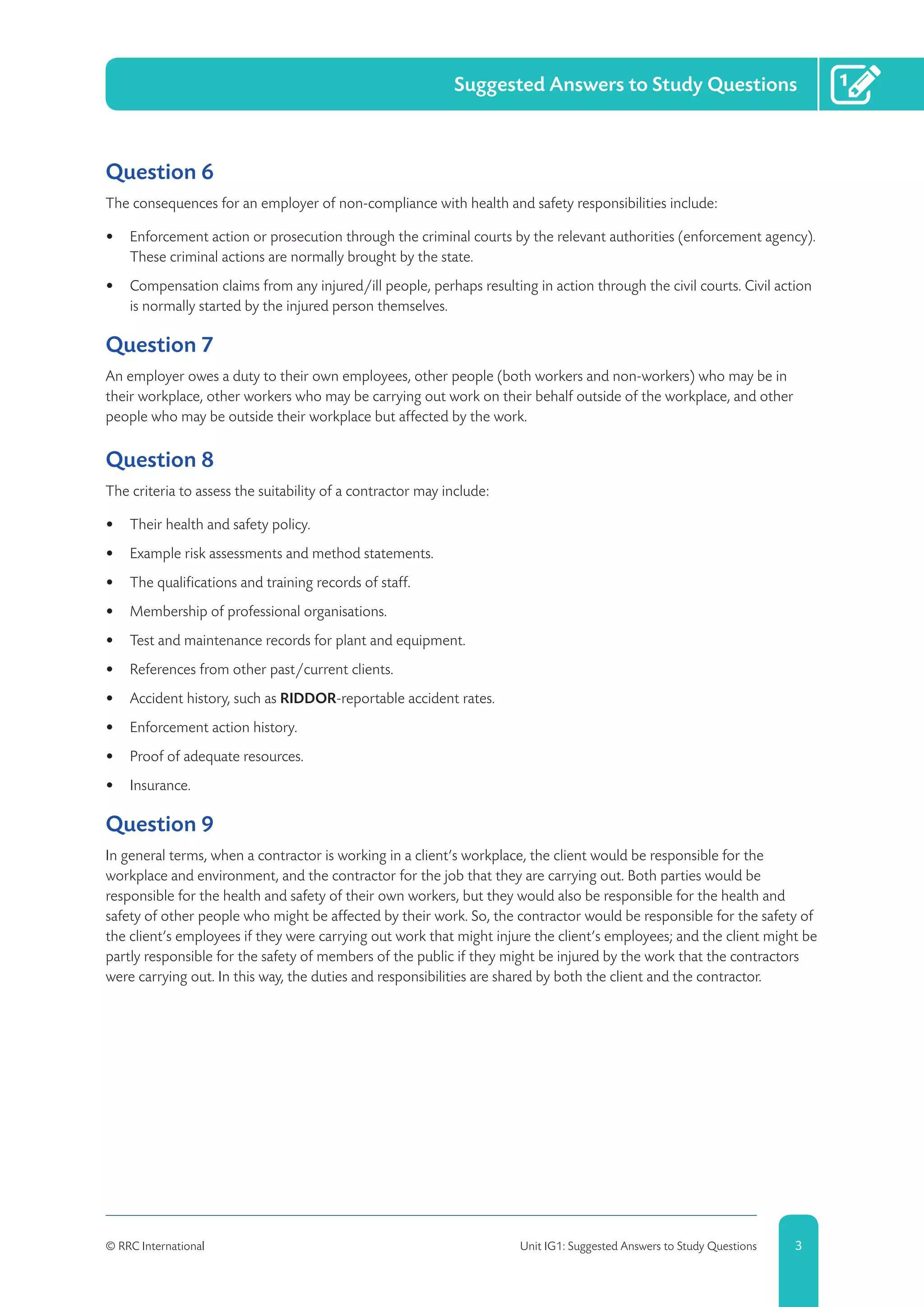 NEBOSH Unit IG1 | PDF