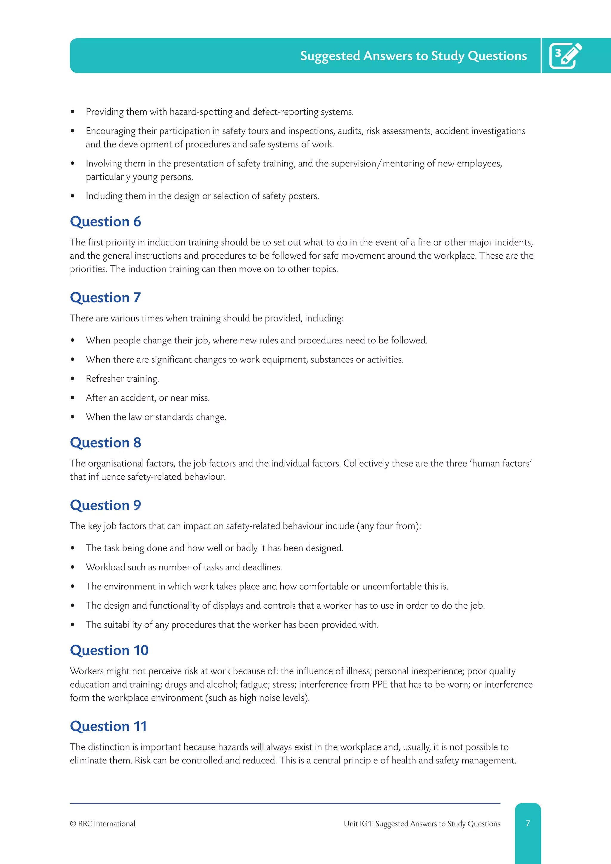 NEBOSH Unit IG1 | PDF