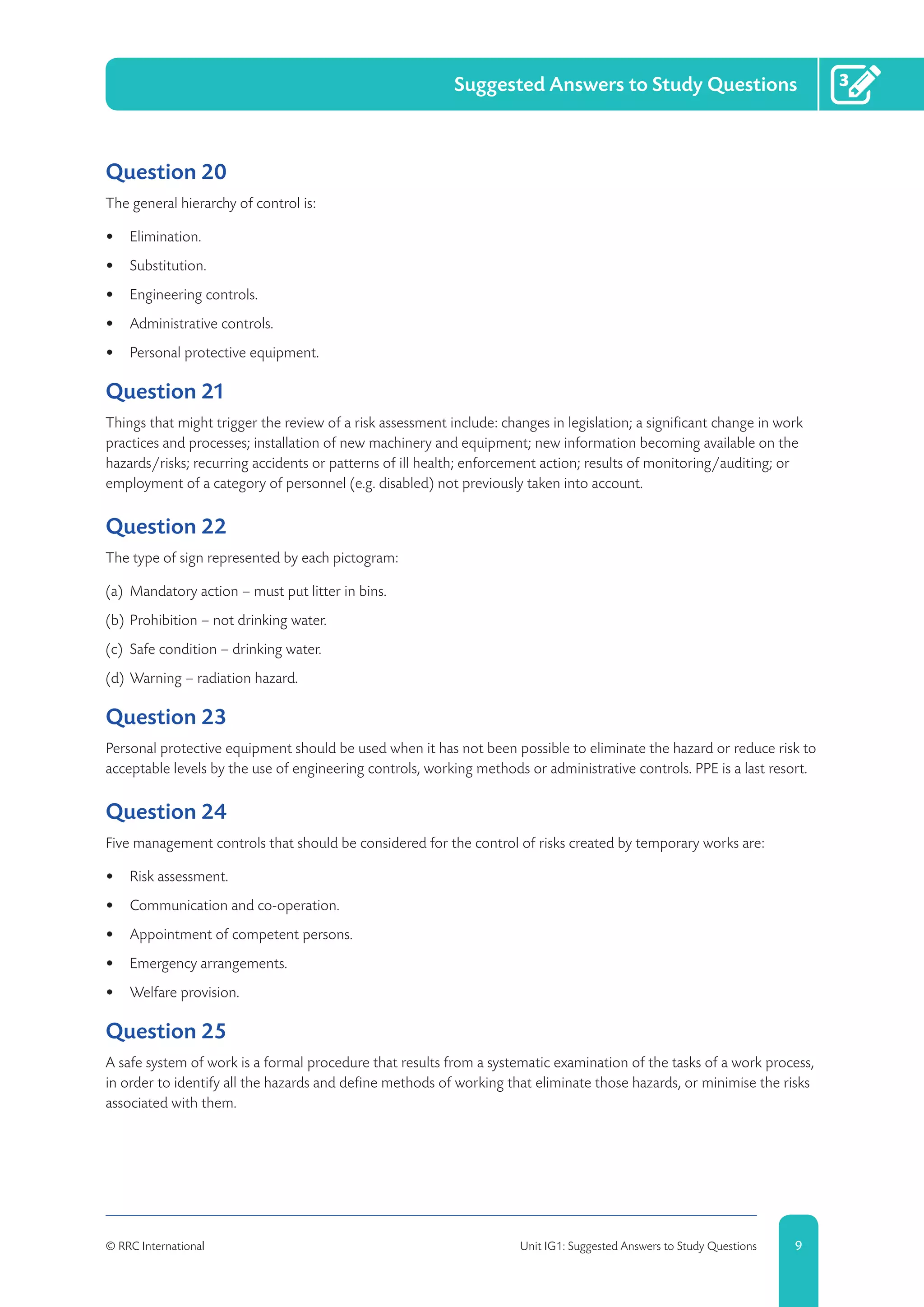 NEBOSH Unit IG1 | PDF