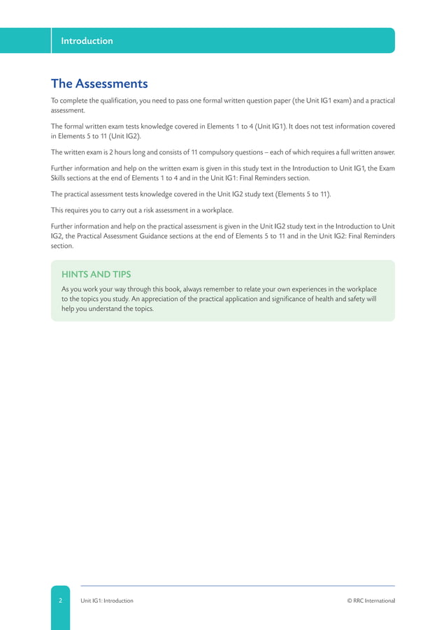 NEBOSH Unit IG1 | PDF | Medical Health