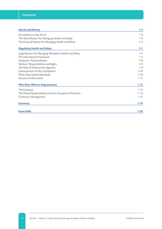 NEBOSH Unit IG1 | PDF | Medical Health