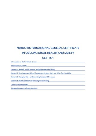 NEBOSH Unit IG1 | PDF | Medical Health