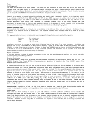 Nebosh mark sheet (1) | PDF