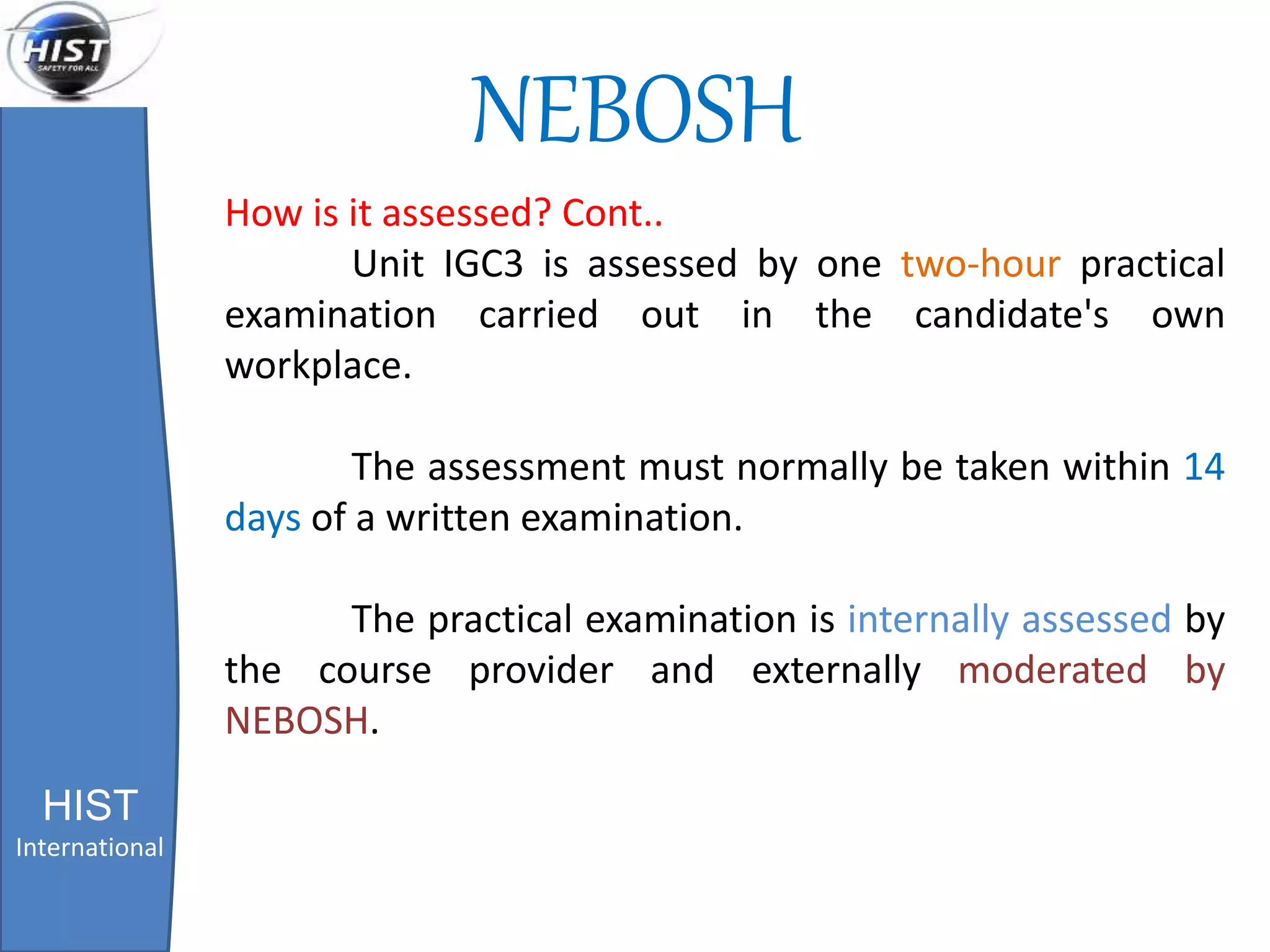 Nebosh overview | PPTX