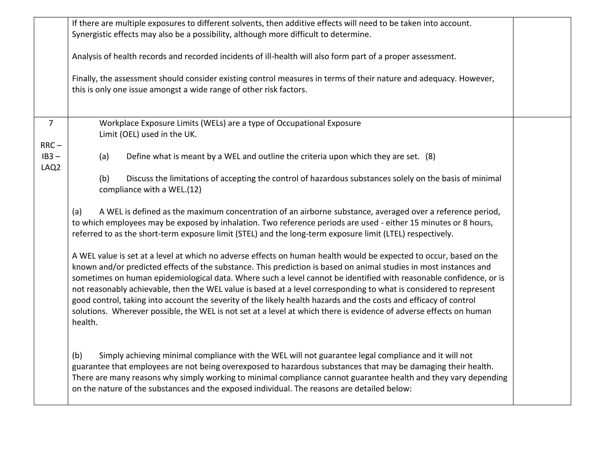 Nebosh unit ib questions ans matrix | PDF