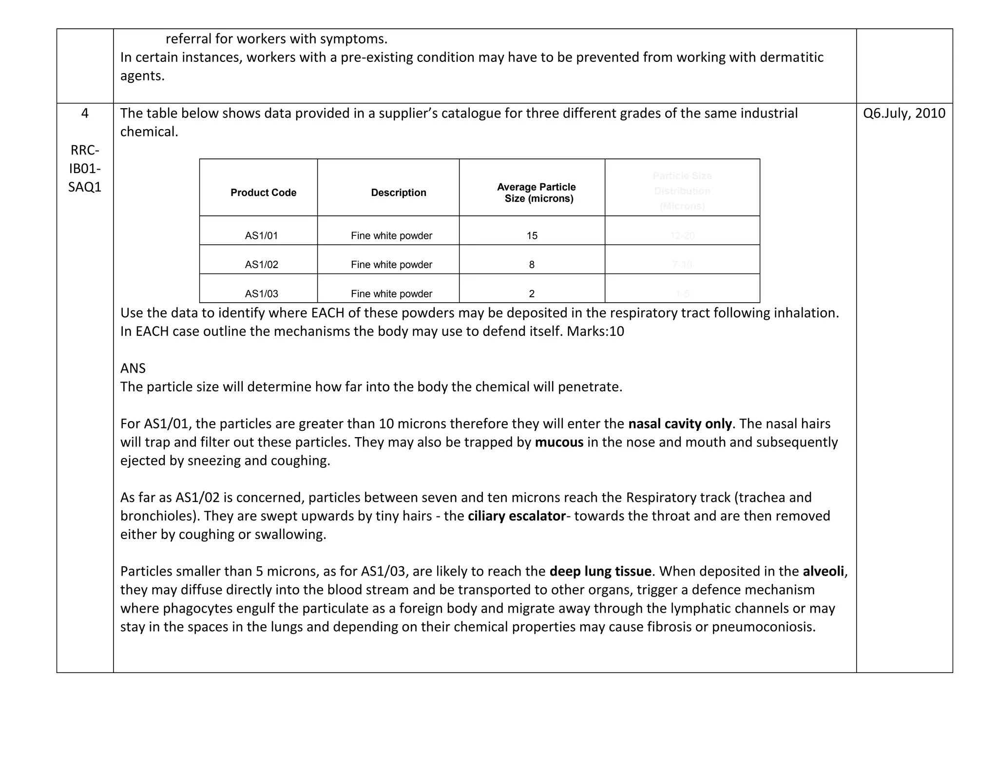 Nebosh unit ib questions ans matrix | PDF