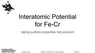 Interatomic Potential for Fe-Cr | PPT