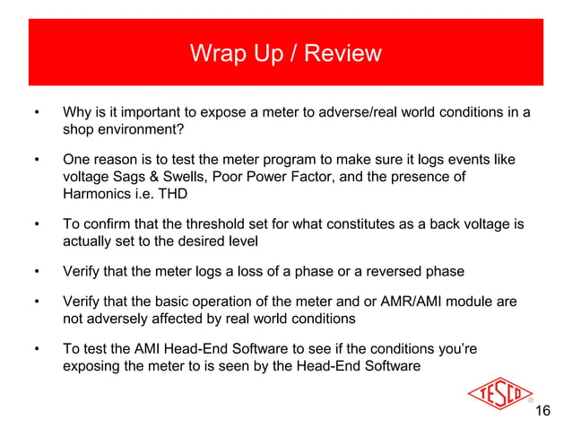 Simulating Real World Metering Conditions | PPT