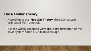 Presentation about Nebular-Theory.pdf___ | PDF