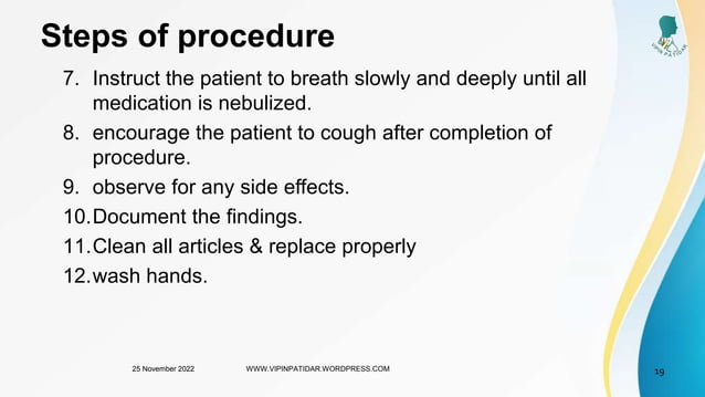 Nebulization | PPTX | Lung and Respiratory Health | Diseases and Conditions