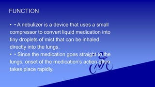 Nebulization ppt by jasmin joseph | PPTX
