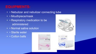 Nebulization ppt by jasmin joseph | PPTX