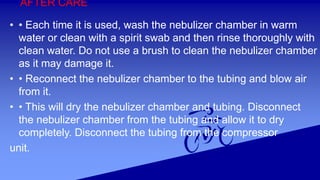 Nebulization ppt by jasmin joseph | PPTX