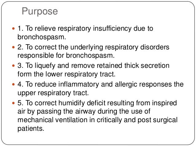 Nebulization procedure