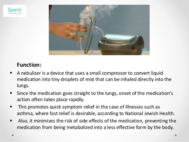 Nebulization therapy