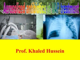 Nebulized antibiotics: By:Prof. Khaled Hussein, MD Professor of Pulmonology & Critical care | PPT