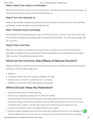 How to use Nebusal Solution - Rawafed Pharma | PDF