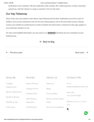 How to use Nebusal Solution - Rawafed Pharma | PDF
