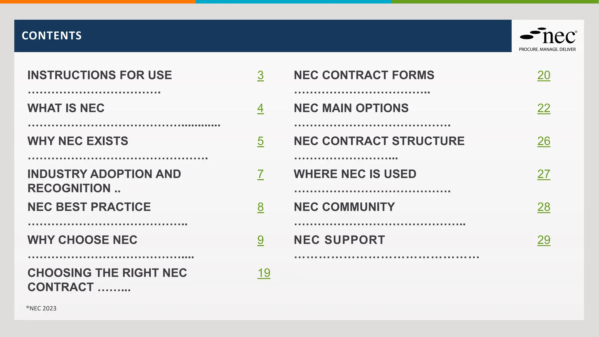 NEC4 Toolkit presentation for contractss | PPTX