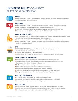 NEC UNIVERGE BLUE CONNECT - Brochure | PDF