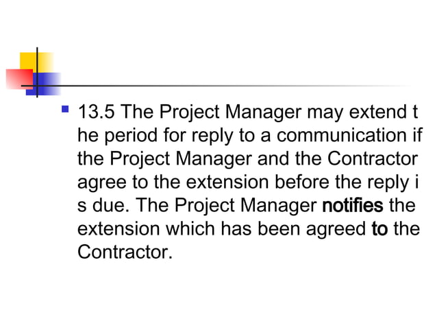 NEC contract major and crucial clauses explanation | PPT