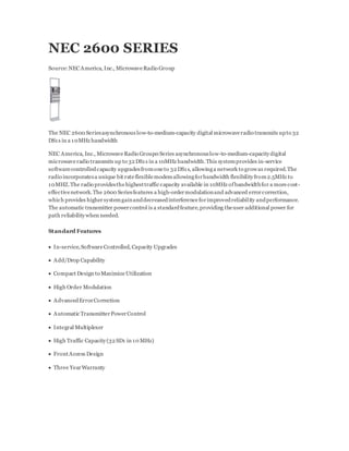 Nec 2000 series | PDF
