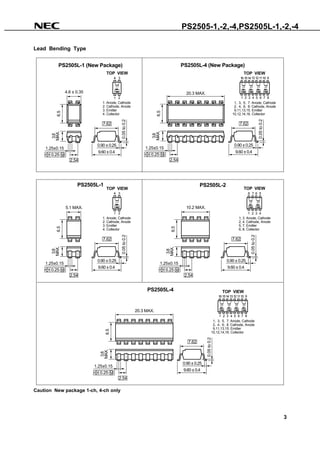 Original Opto PS2505-1 PS2505 NEC2505 2505 DIP-4 New NEC | PDF