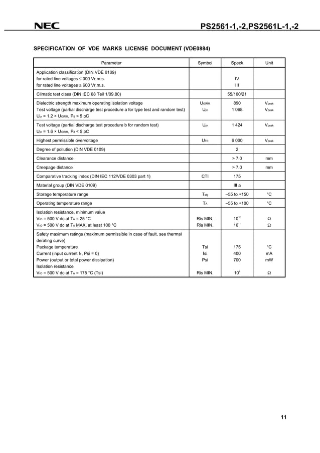 Original Opto NEC2561 PS2561 2561 DIP-4 New | PDF