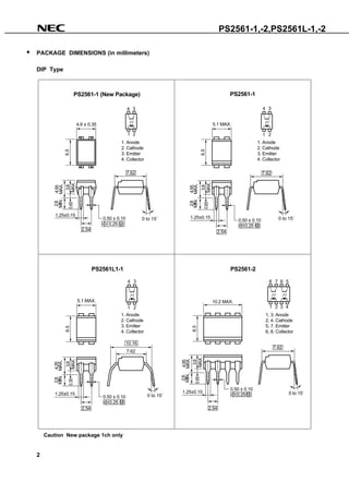Original Opto NEC2561 PS2561 2561 DIP-4 New | PDF