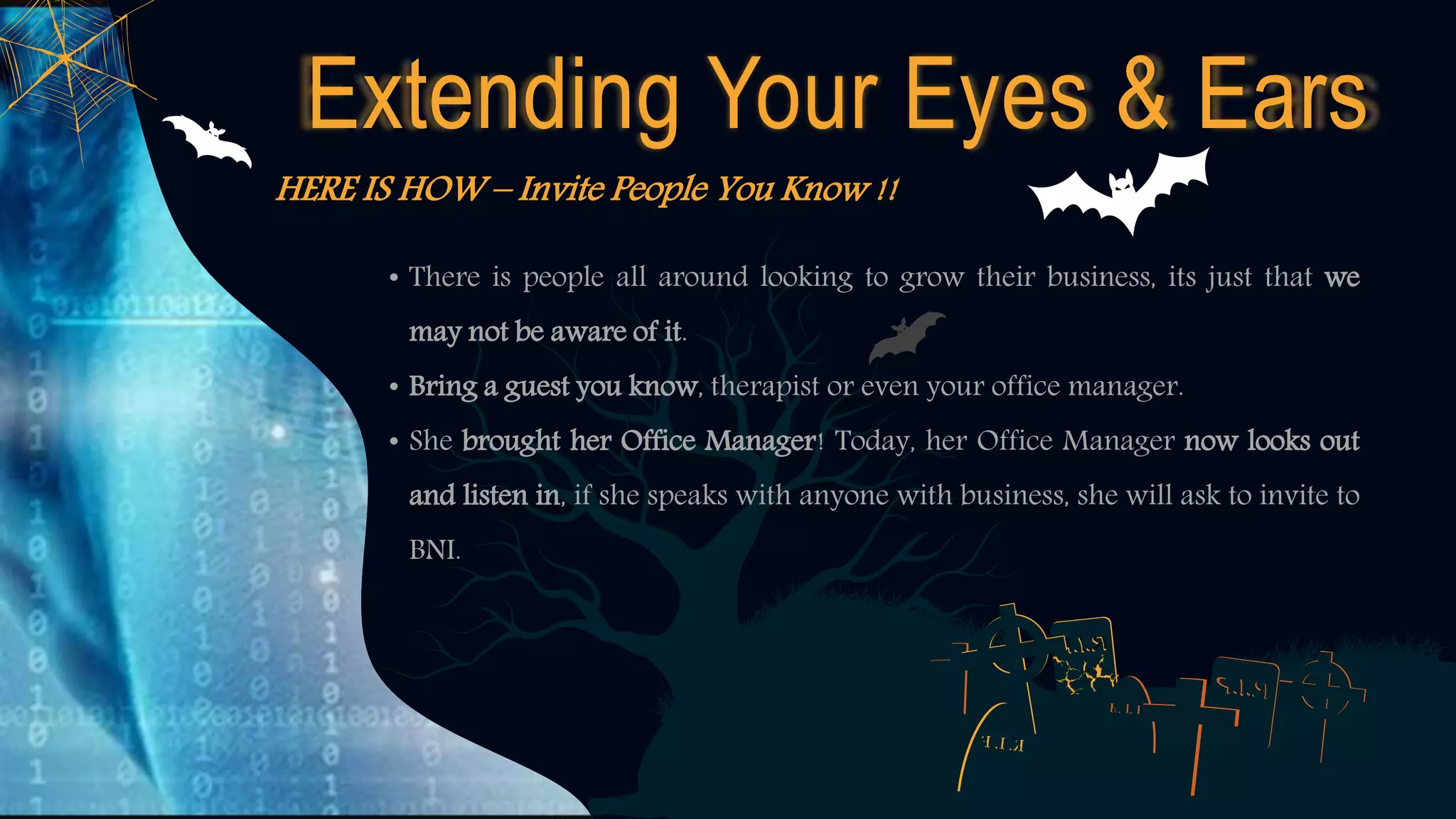 BNI Matrix Nec 27 oct - Getting Visitors | PPTX