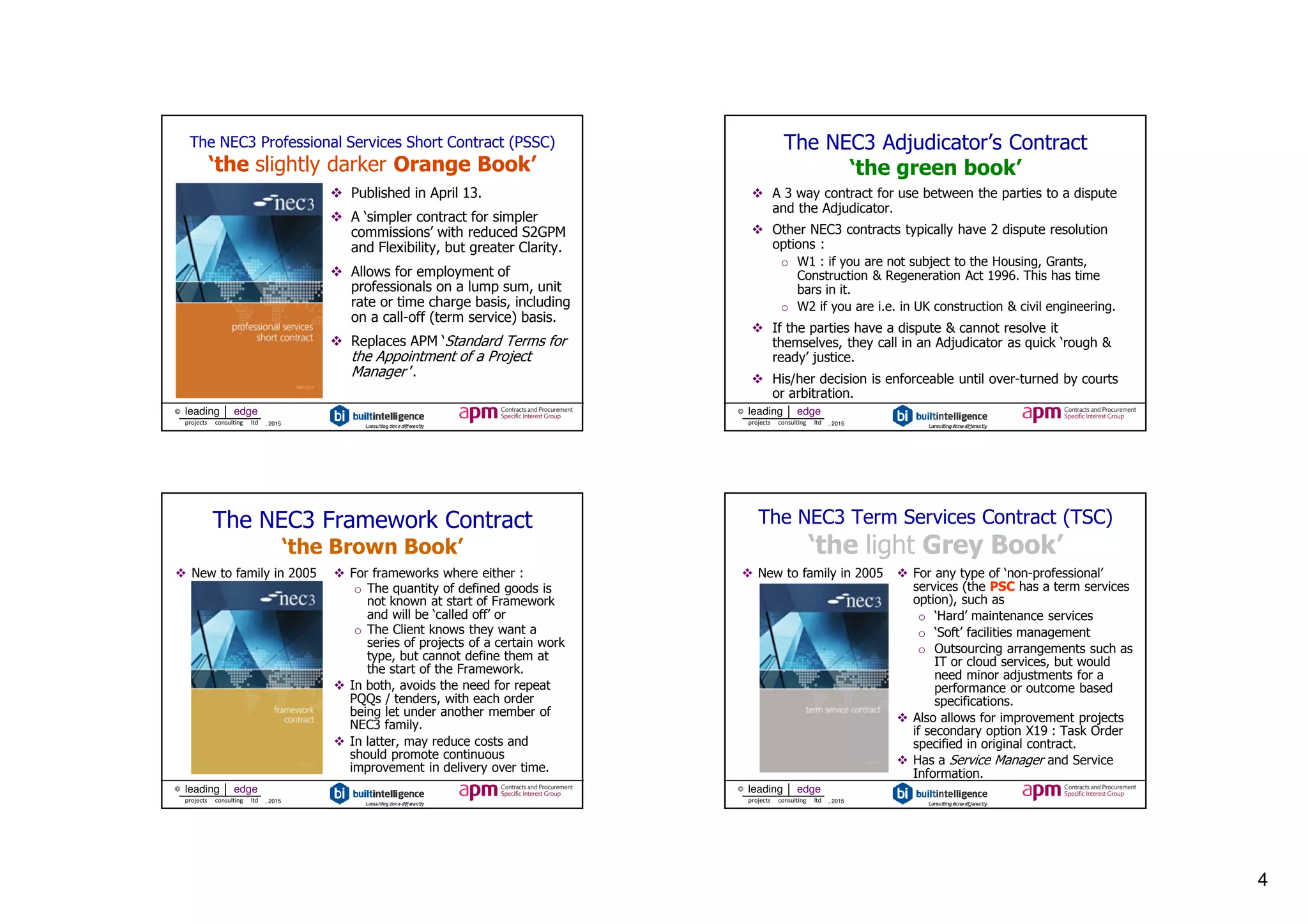 What is NEC3? by Dr Jon Broome, with industry examples by John Rayner ...