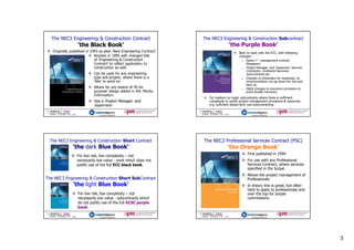 What is NEC3? by Dr Jon Broome, with industry examples by John Rayner ...
