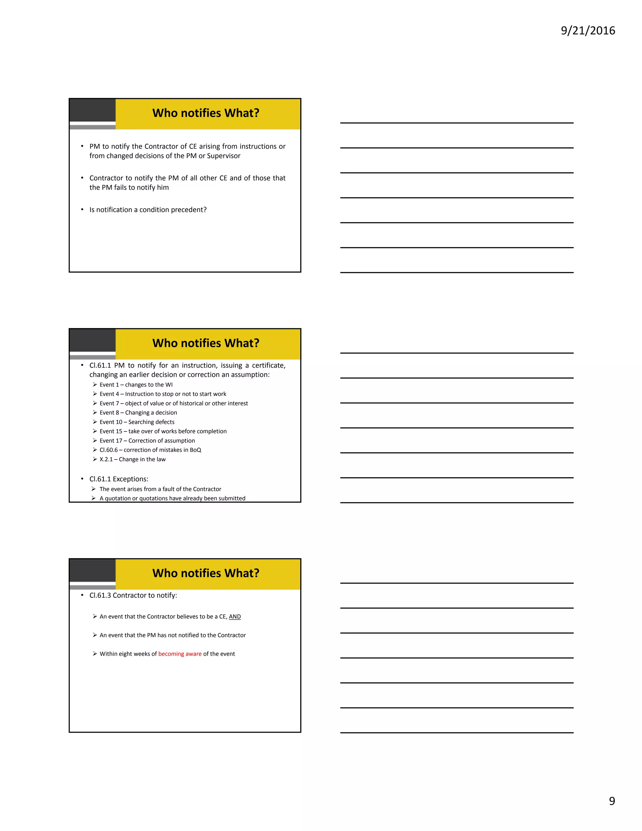 NEC3 compensation events | PDF