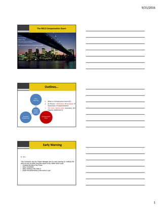 NEC3 compensation events | PDF